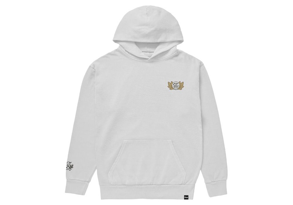 SIG INK SKULL HOODIE - LIGHT GRAY